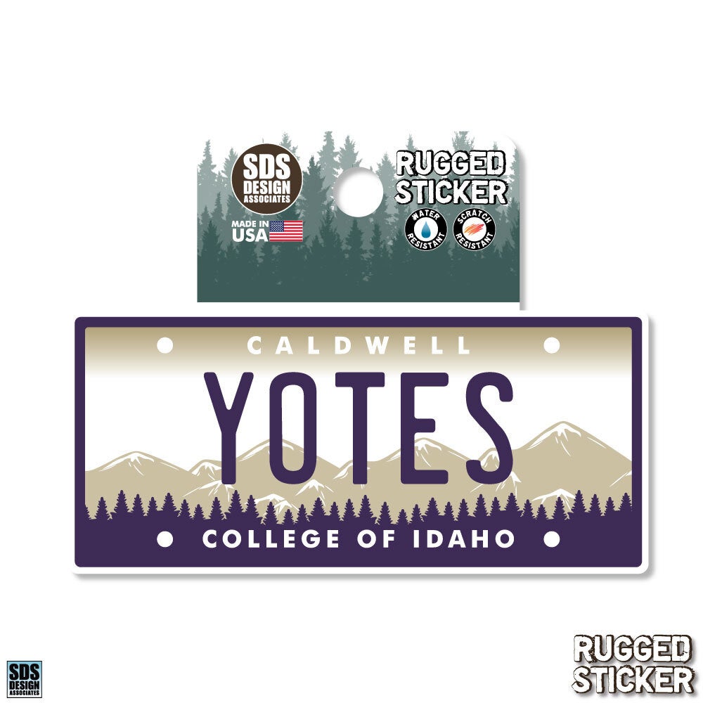 SDS: RUGGED STICKERS | YoteStore - The College of Idaho's College Store