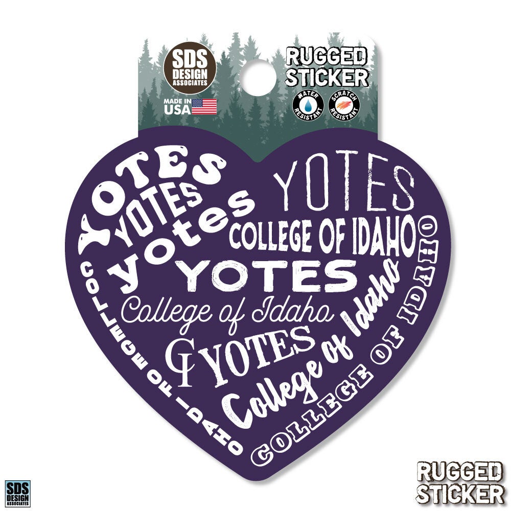 SDS: RUGGED STICKERS | YoteStore - The College of Idaho's College Store